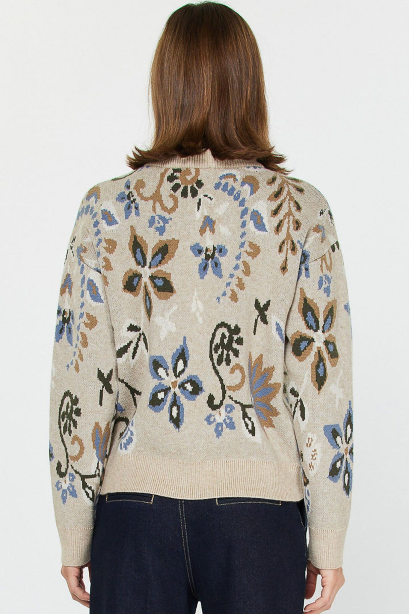 Botanical Knit Quarter-Zip Current Air - Tela's Boutique